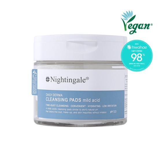 Nightingale Daily Derma Skincare Pad Mild Acid 70 sheets (10 free ...