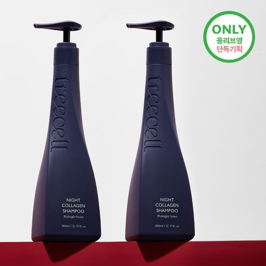 [1+1 Plan] Tricel Night Collagen Shampoo Midnight Forest Set (360ml+36 ...